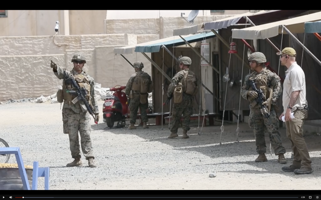 Marines train in the Infantry Immersion Trainer: Camp Pendleton, California