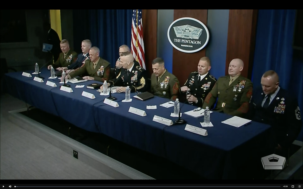 Top Senior Military Officials Hold a Press Conference at the Pentagon