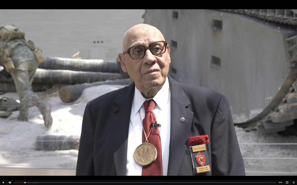 Master Gunnery Sgt. Carroll Braxton Interview about Melvin G. Carter
