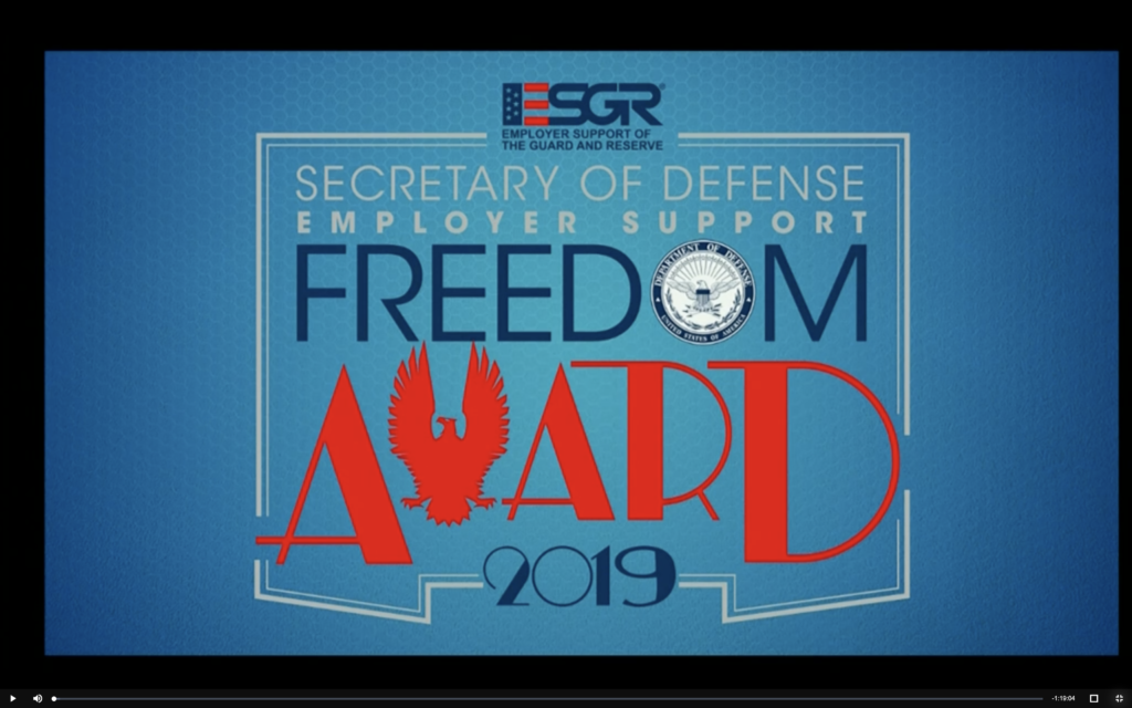 Secretary of Defense Employer Support Freedom Award 2019 at Pentagon
