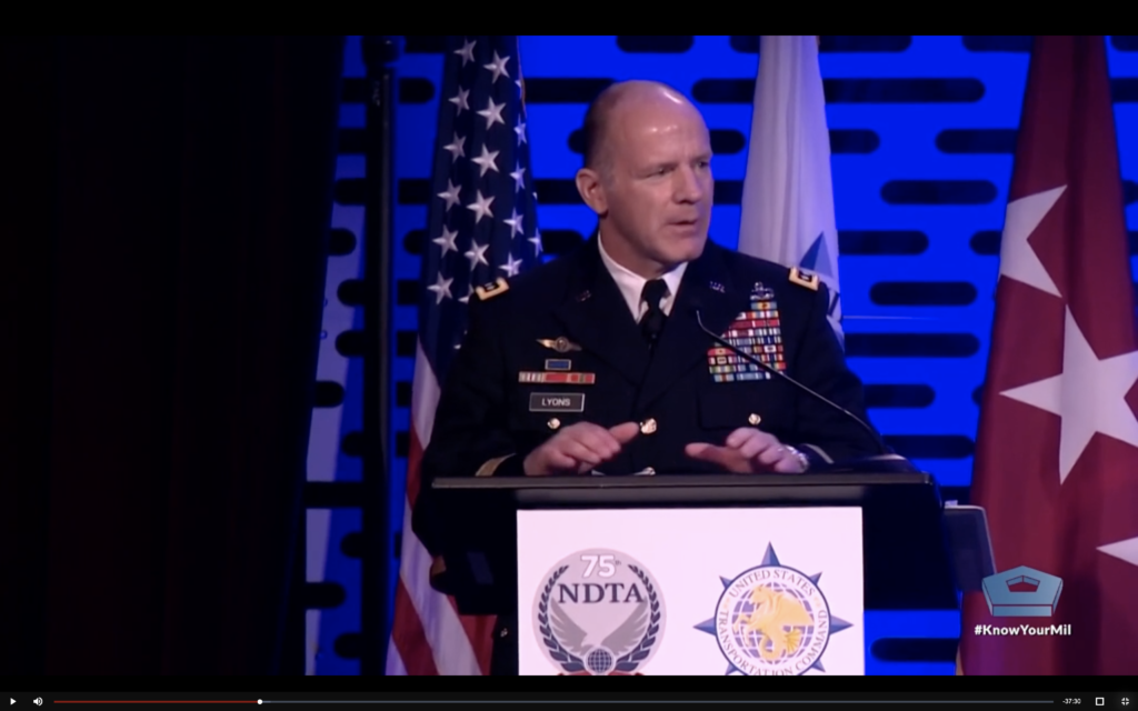 U.S. Transportation Commander Stephen Lyons Gives Address in St. Louis
