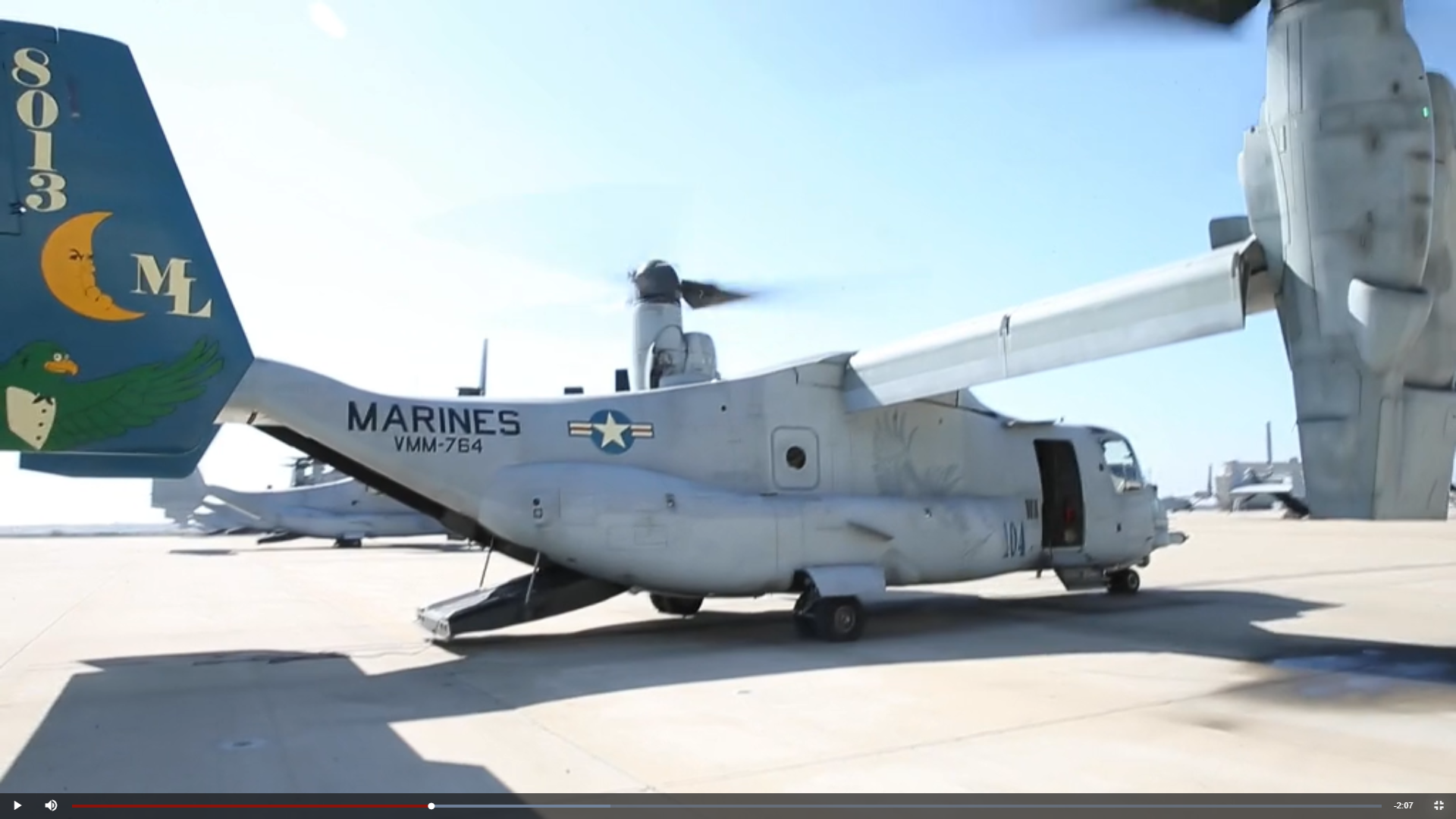 Marine Corps Air Station Miramar Marines take flight on an MV-22B Osprey
