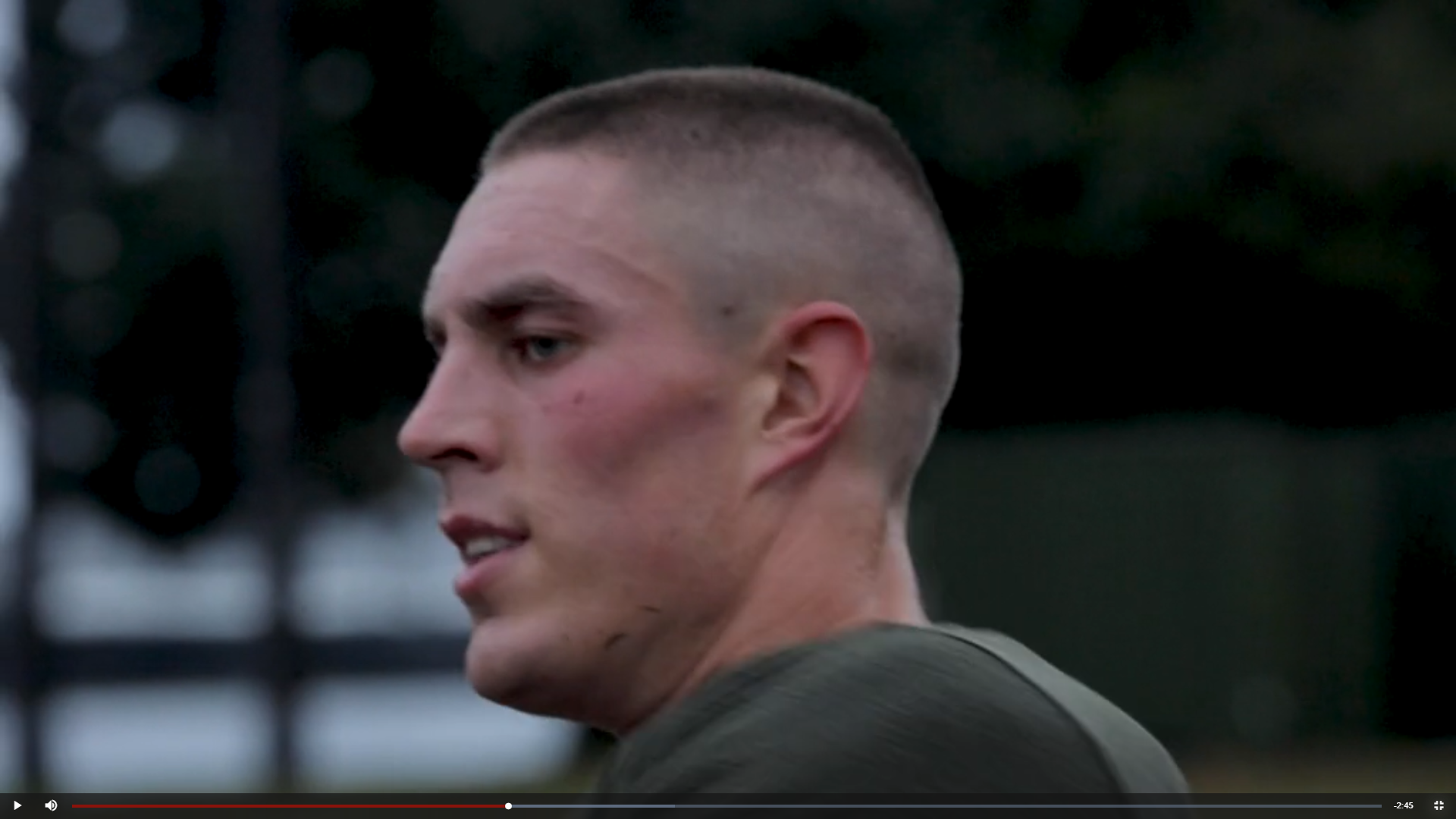 Noah Furbush participates in physical training: United States Marine Corps