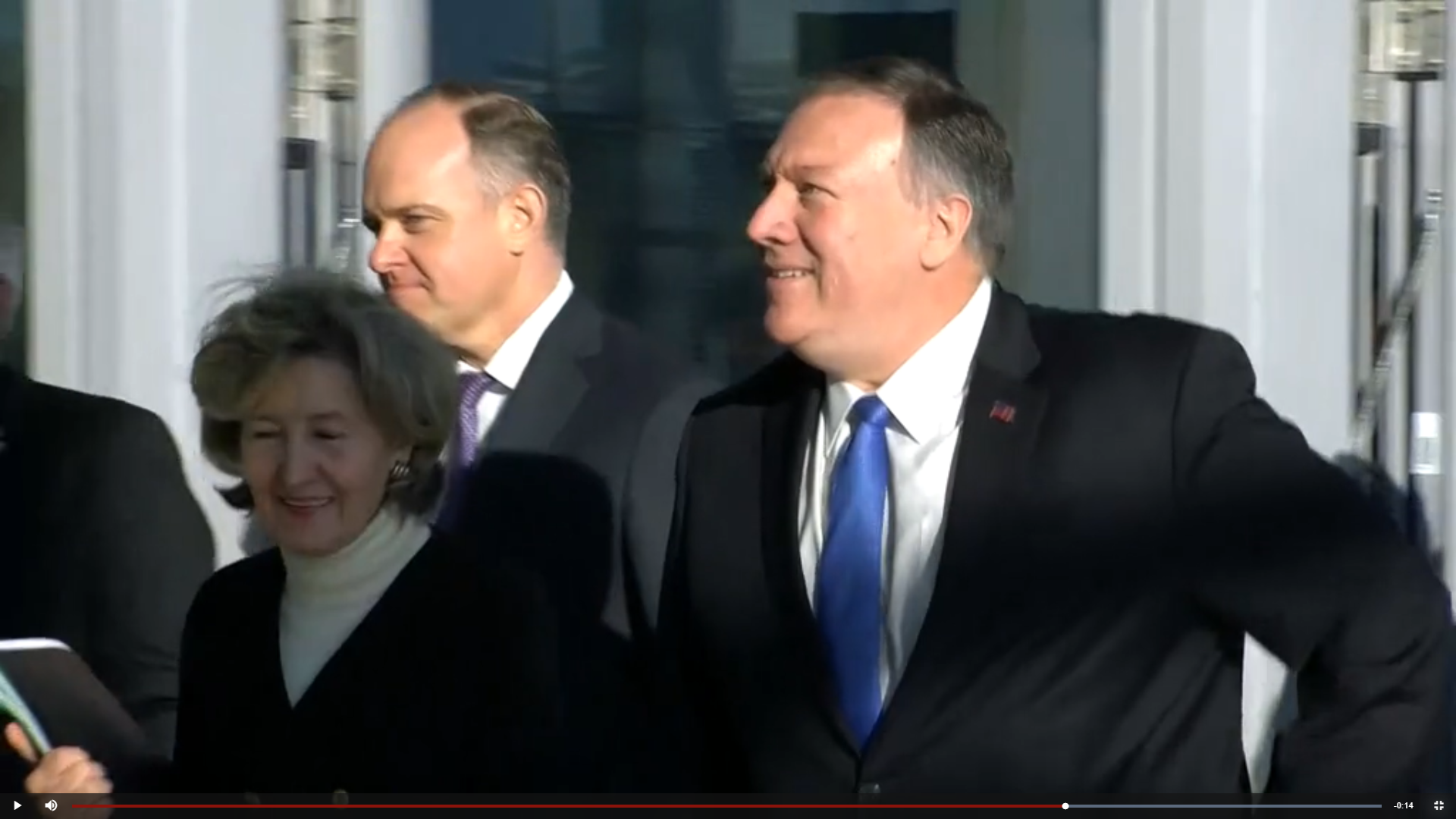 United States Secretary of State arrival at NATO Foreign Ministers meeting