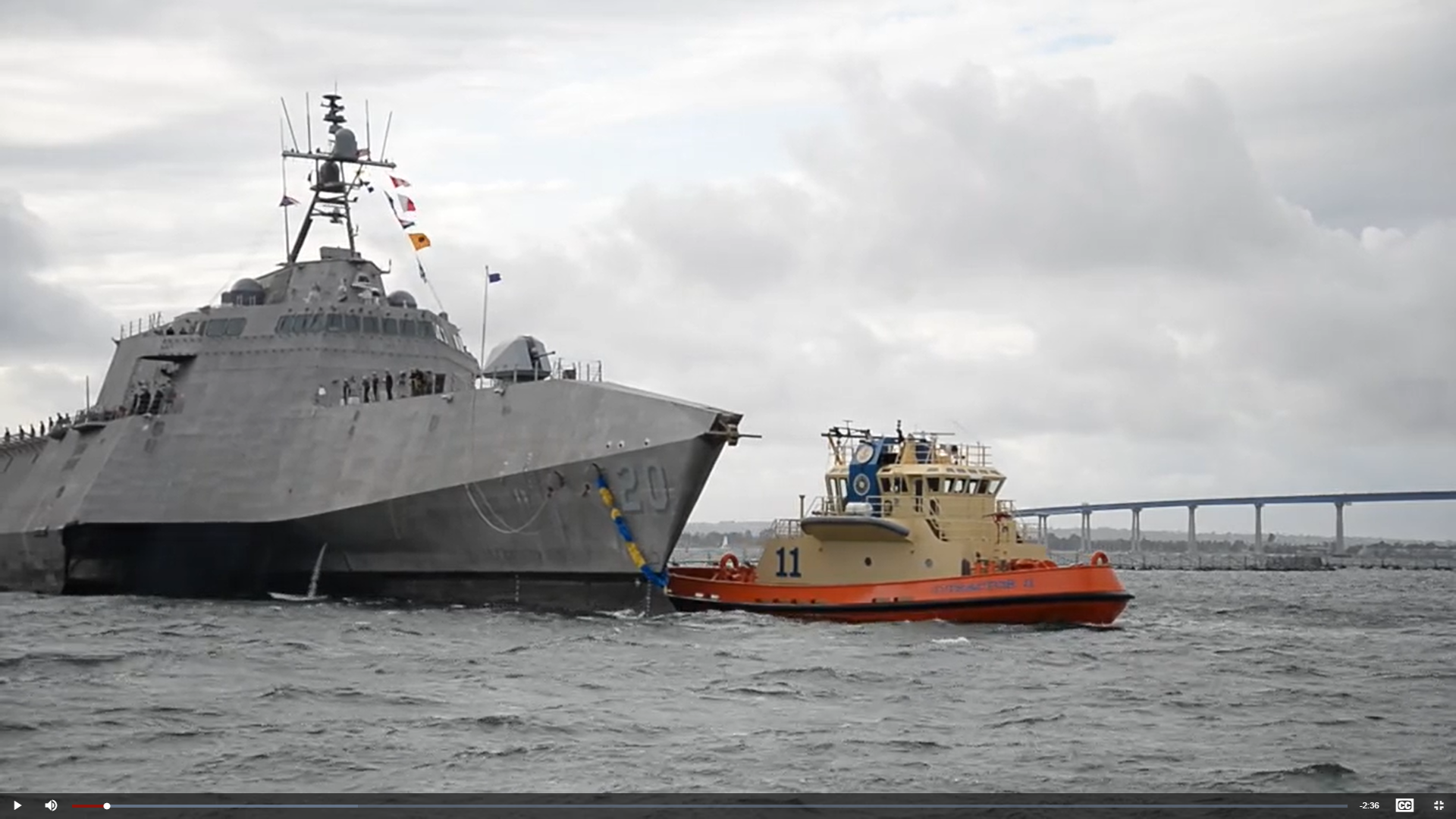 USS Cincinnati (LCS 20) arrives at San Diego, its new homeport, first time