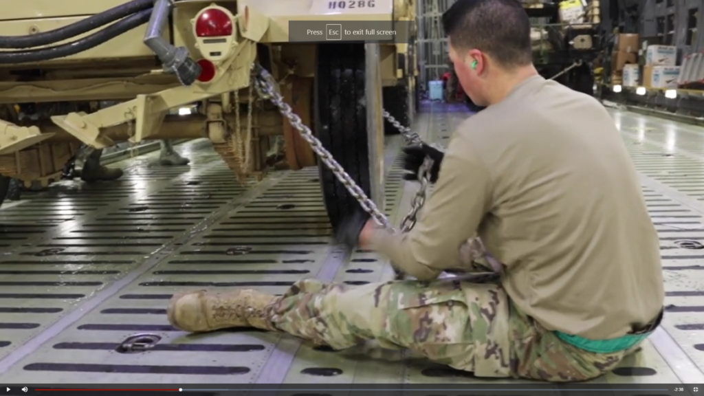 Equipment Loaded for U.S. Immediate Response Force at Fort Bragg, NC