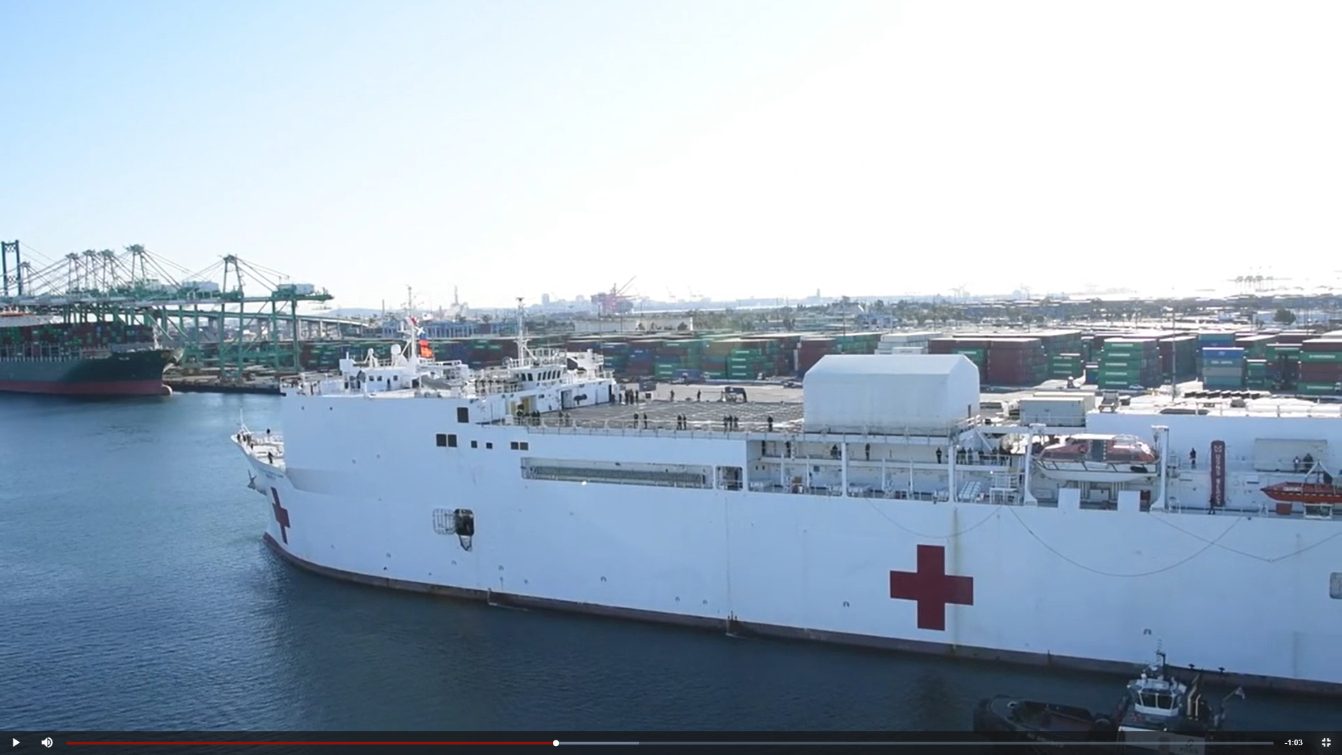 USNS Mercy arrives in Los Angeles, California for Non-COVID-19 Patients