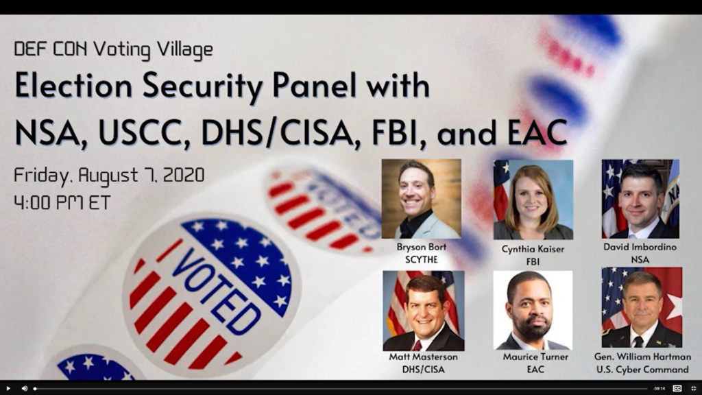 Cybercom and the NSA Participate in Election Security panel discussion