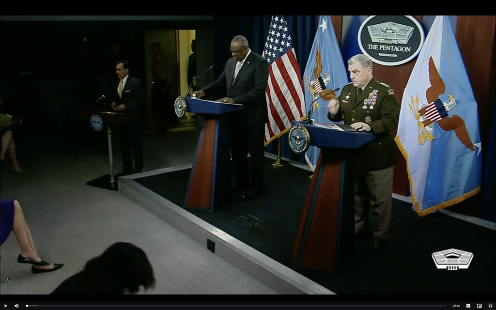 Defense Department Officials Hold a News Conference at the Pentagon